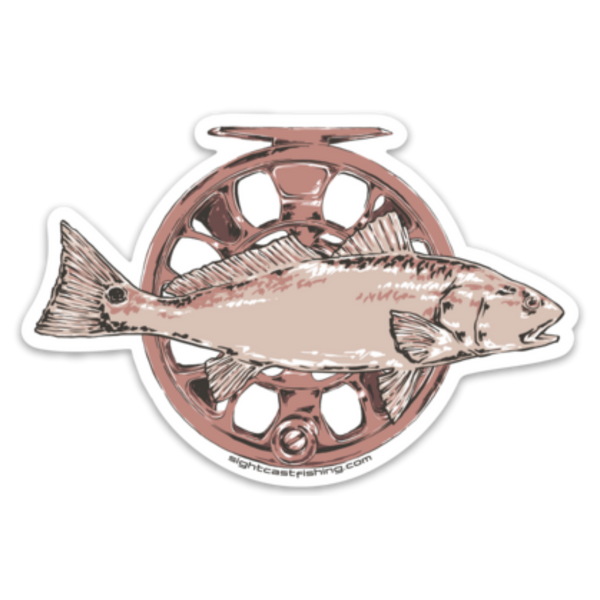 Redfish On the Fly Sticker - Southern Sol